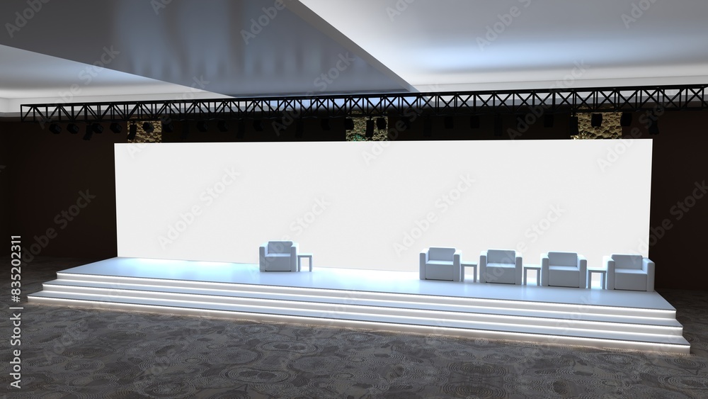 Empty stage design for mockup and corporate identity, display. Platform ...