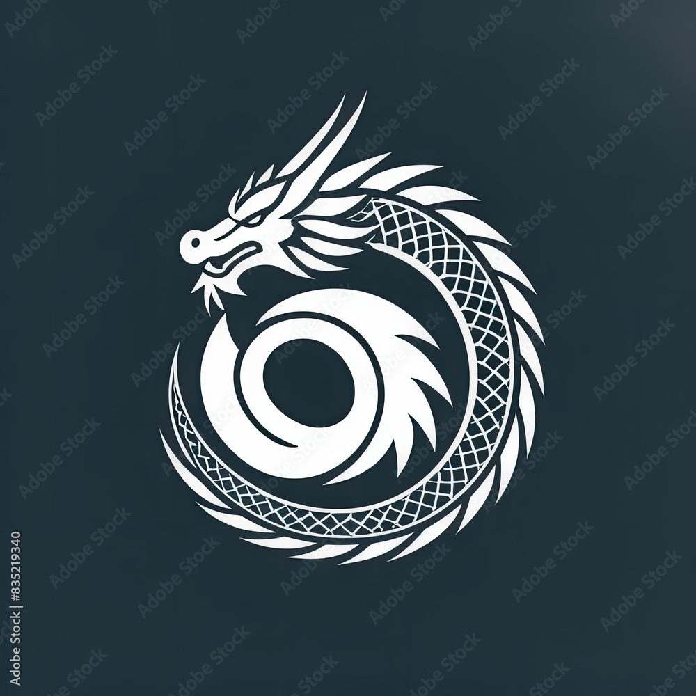 dragon vector design. chinese new year shio. logo gaming. icon apps ...