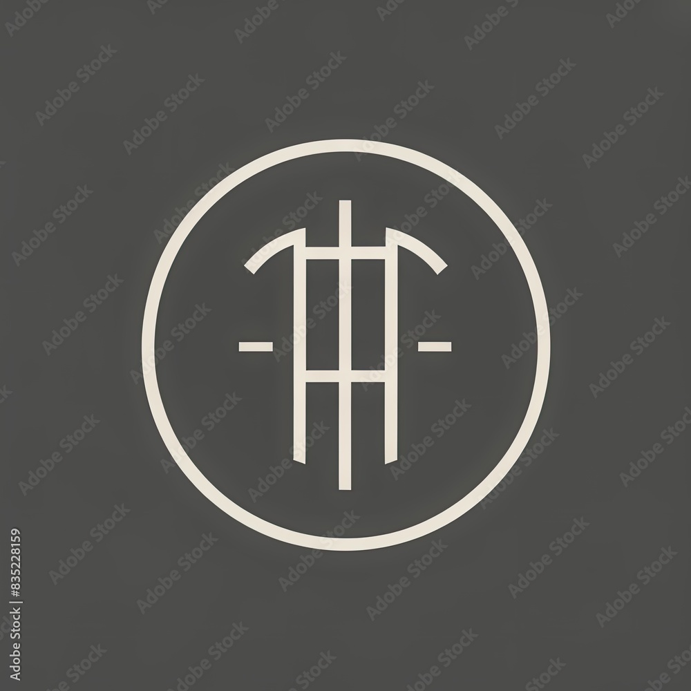 monogram logo modern. icon cool. design symbol iconic. desain art logo ...