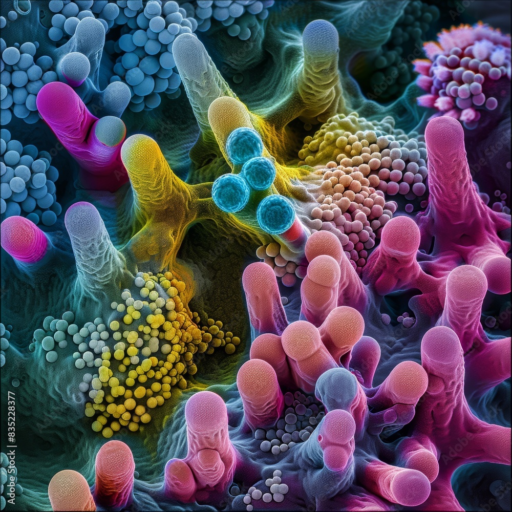 AAV virus similar to Covid-19 as seen through an electron microscope at ...