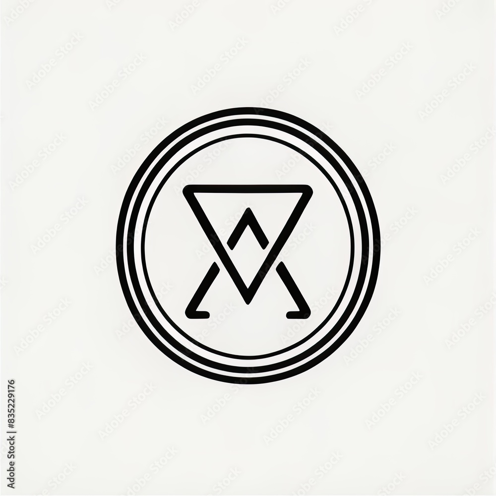 monogram logo modern. icon cool. design symbol iconic. desain art logo ...