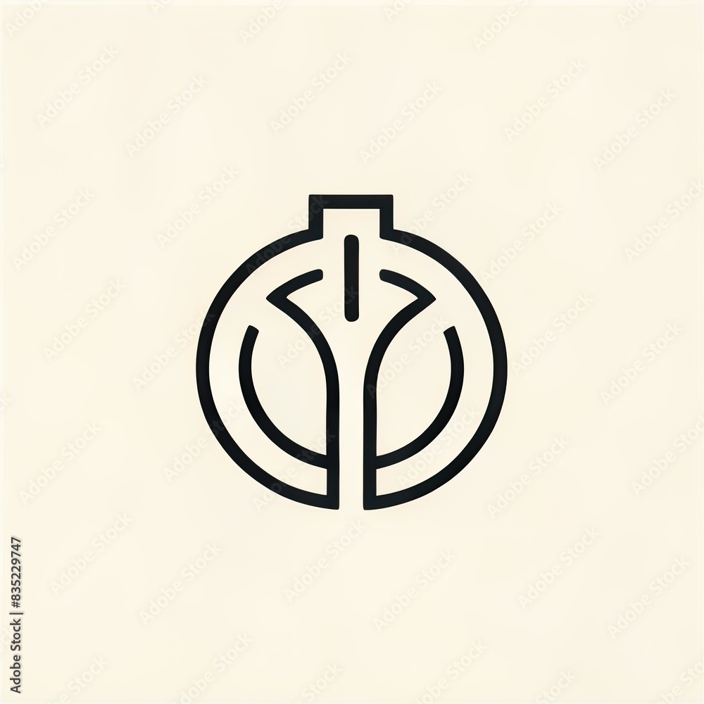 monogram logo modern. icon cool. design symbol iconic. desain art logo ...