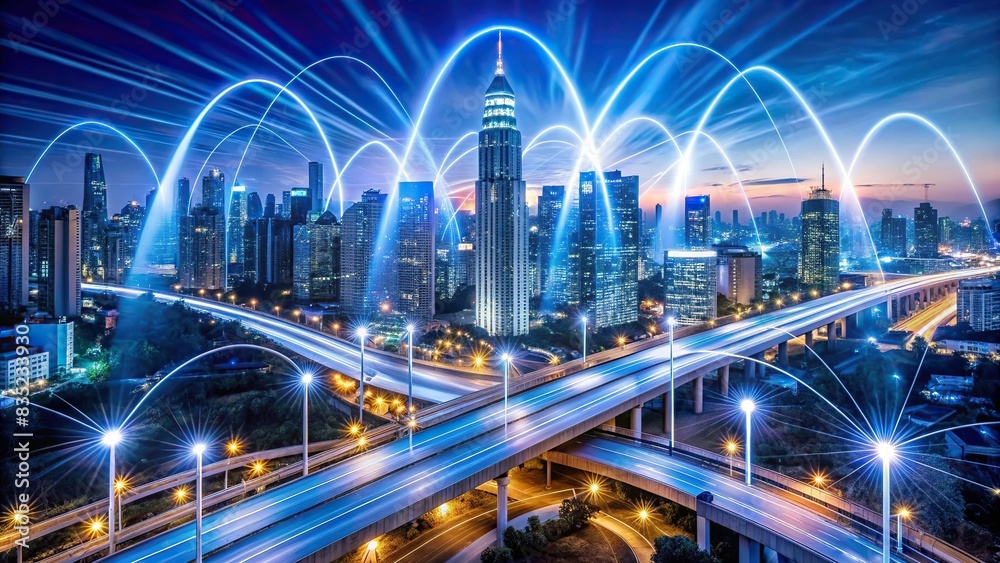 5G technology enabling high-speed data transmission , wireless, network ...