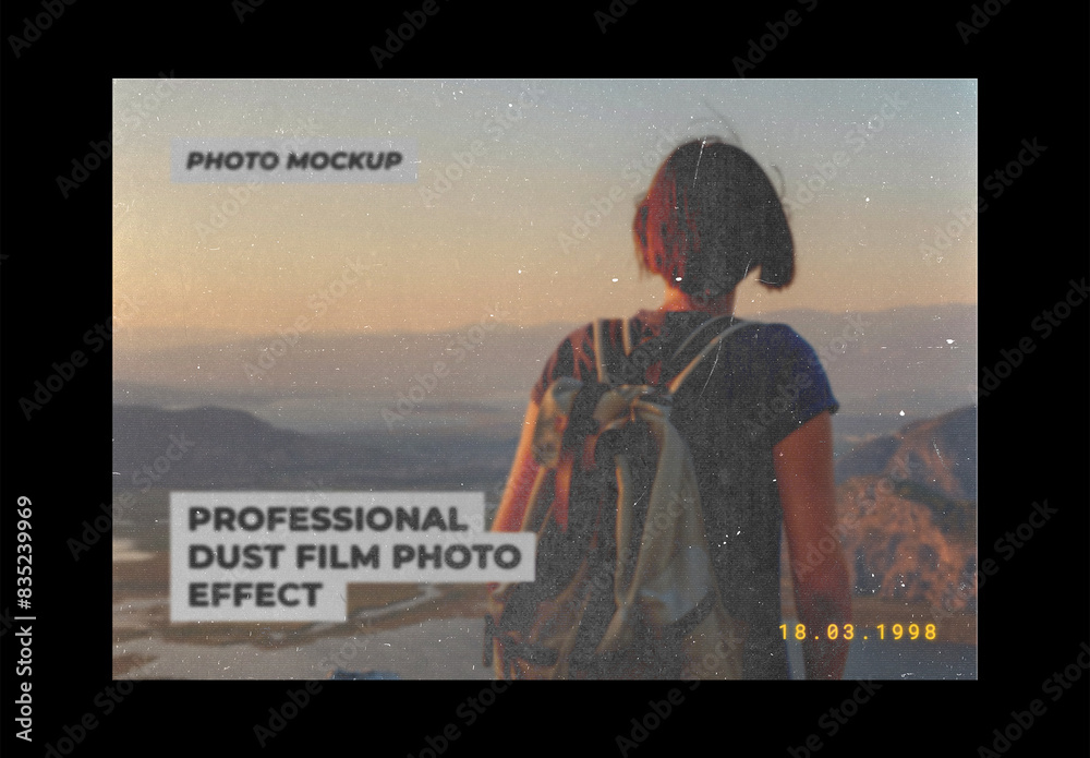 Dust Film Vintage Frame Old Retro Photo Effect Paper Texture Template ...