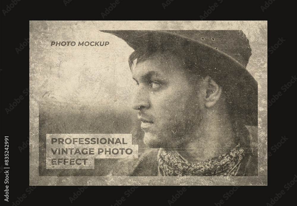 Film Vintage Frame Old Retro Photo Effect Paper Texture Template Mockup ...