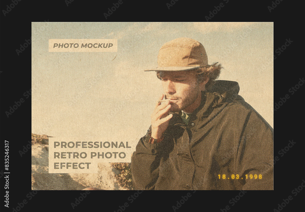 Film Vintage Frame Old Retro Photo Effect Paper Texture Template Mockup ...