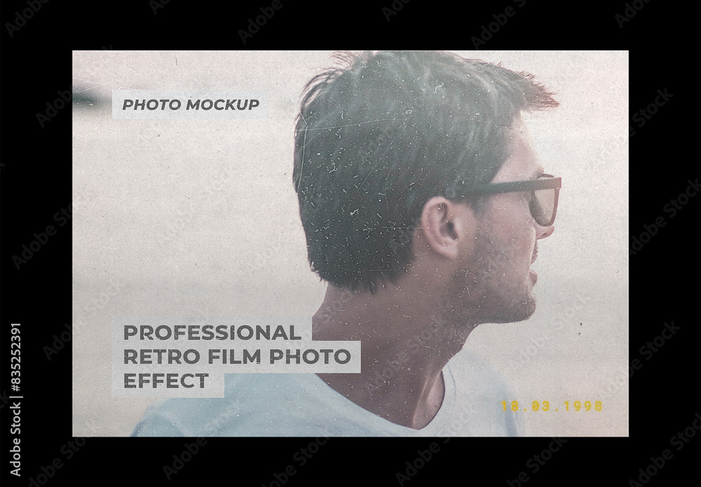 Film Vintage Frame Old Retro Photo Effect Paper Texture Template Mockup ...