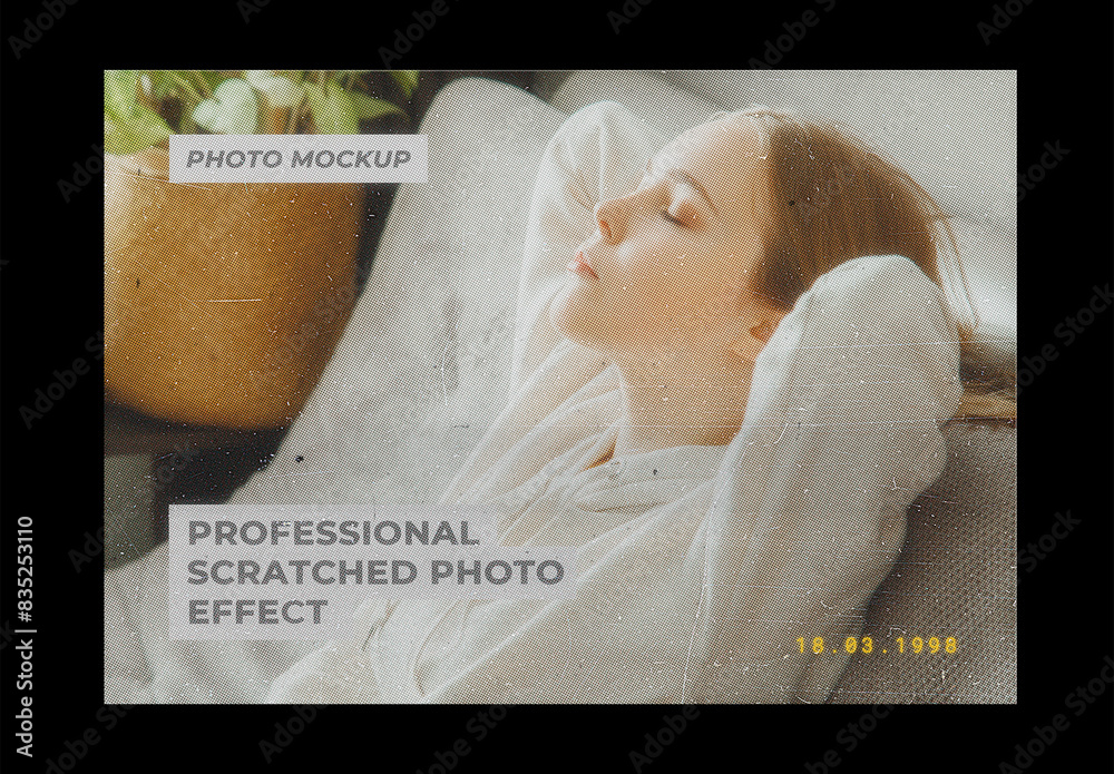 Scratched Film Vintage Frame Old Retro Photo Effect Paper Texture ...