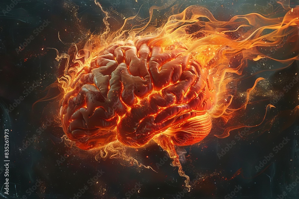 A hyper-realistic image of an anatomical Ventricles of the brain ...