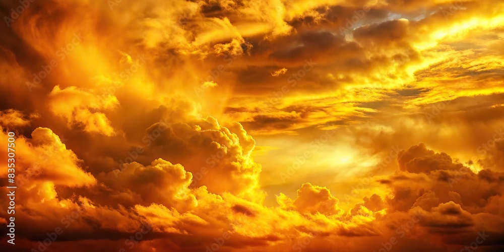 Abstract image of a hot temperature yellow sky, abstract, hot ...