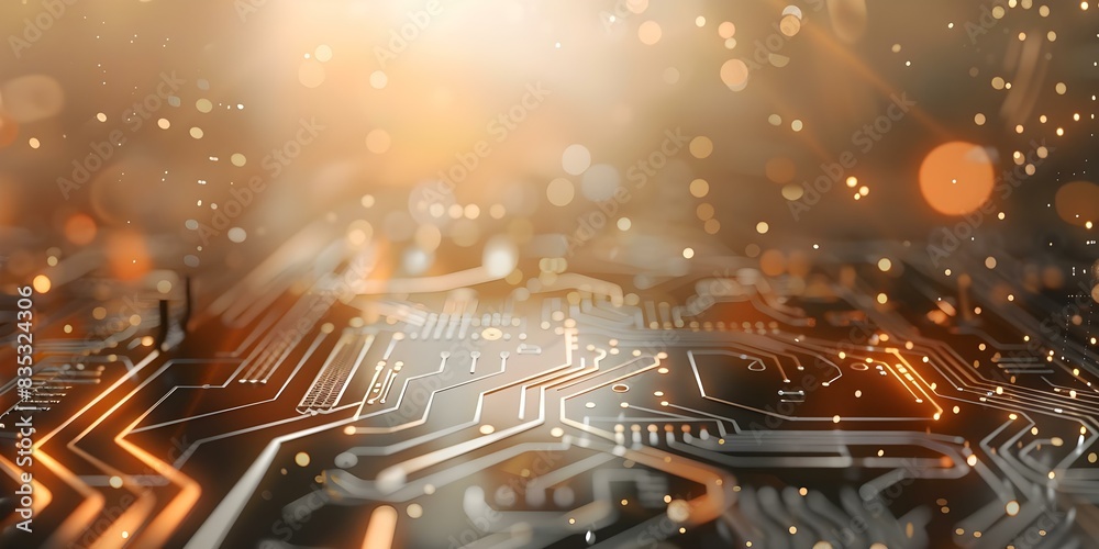 Abstract Circuit Board Design in Electronic Technology Background ...