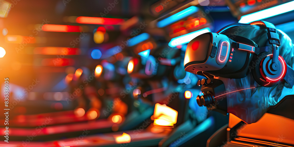 Virtual Reality Arcade: An arcade featuring immersive virtual reality ...