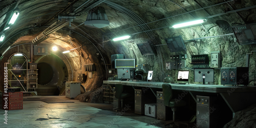 Underground Resistance Hideout: A hidden underground base for a group ...