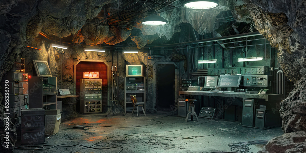 Underground Resistance Hideout: A hidden underground base for a group ...