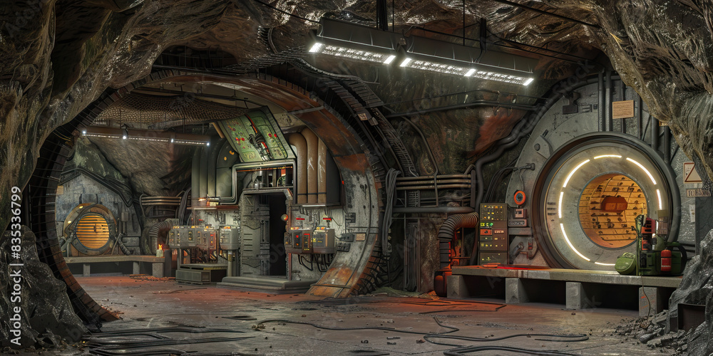 Underground Resistance Hideout: A hidden underground base for a group ...