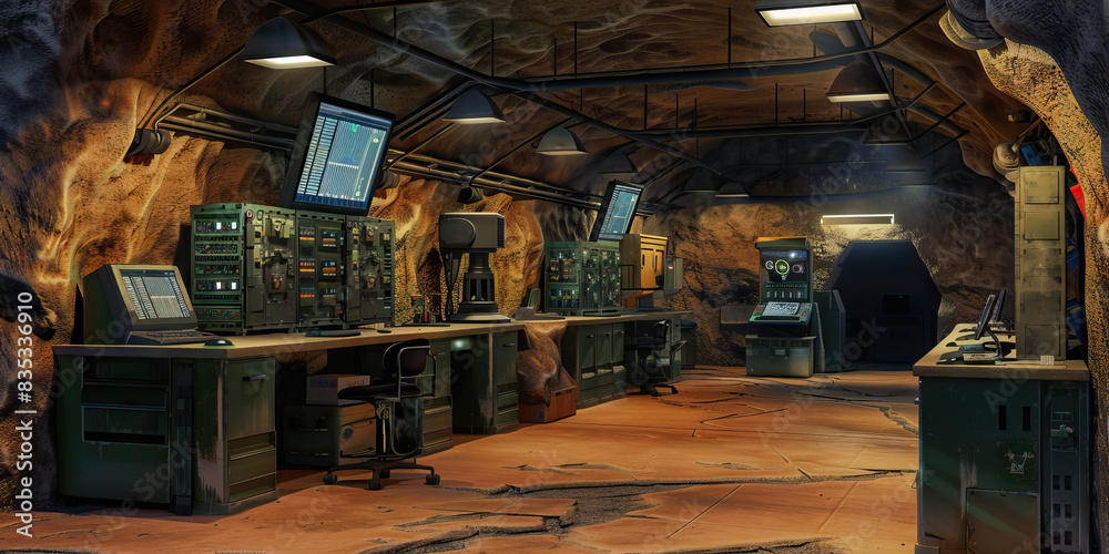 Underground Resistance Hideout: A hidden underground base for a group ...