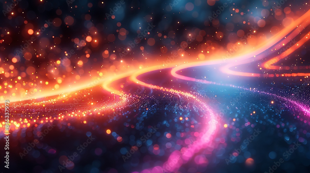 A digital illustration of Photon Flux, showcasing a close-up view of a ...