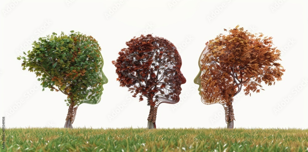 Photo & Art Print Concept of aging hair loss as a receding hairline in ...