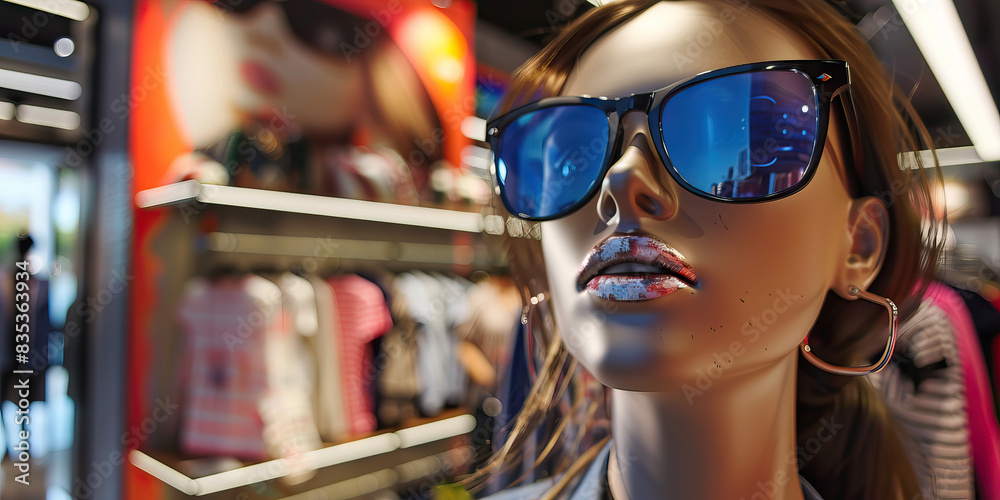 Fashion Forward: A trendy clothing store with mannequins showcasing the ...