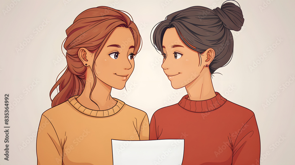 Happy gay lesbian couple holding ultrasound photo scan at home. lgbt ...