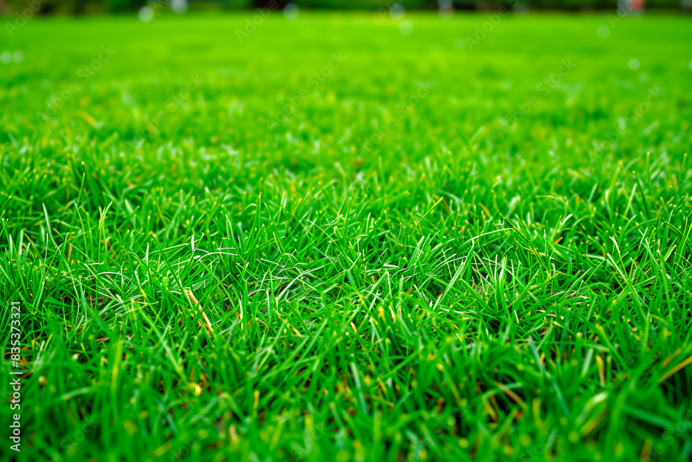 Background image of green carpet of neatly trimmed grass. Beautiful ...