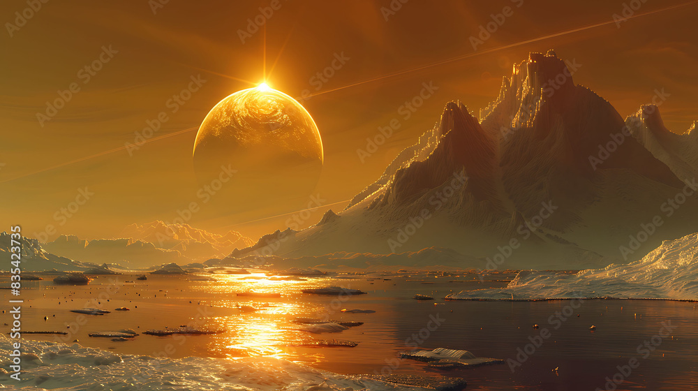 detailed image of the methane lakes on Titan within the Solar System ...