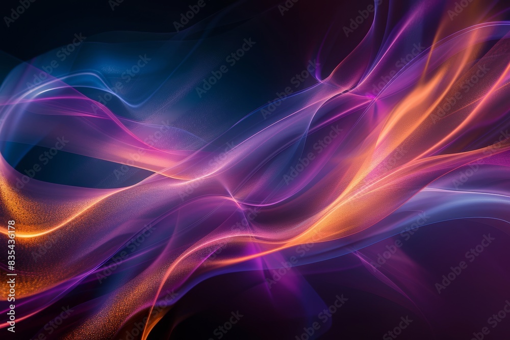 Gradient With Thermal Heatmap Effect And Grain Texture Futuristic Background Stock Illustration