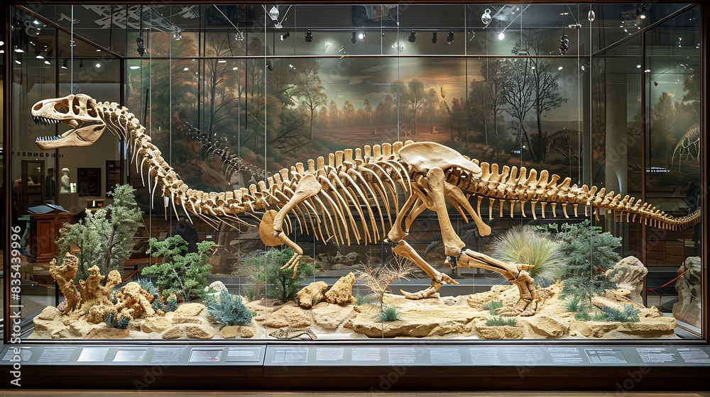 hyperrealistic fossil of a Plateosaurus with its bipedal stance and ...