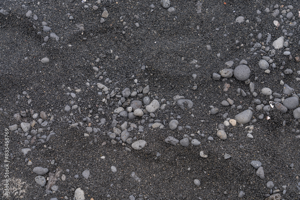 Punalu'u Black Sand Beach, Big island Hawaii. Kau Basalt, 3000 to 5000 ...