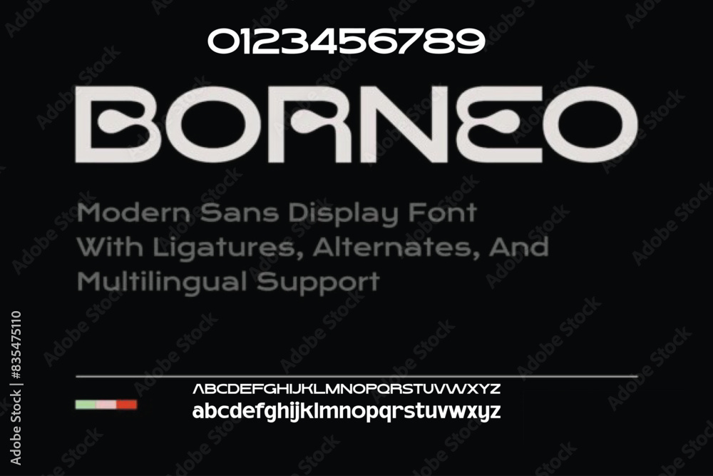 Sans serif typography font vector. Modern clean elegant character set ...