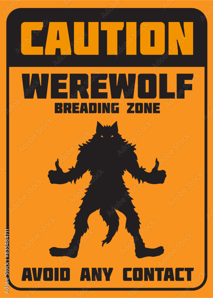 Werewolf Sign, Howling Werewolf Gift, Funny Werewolf Gift, Sign for ...