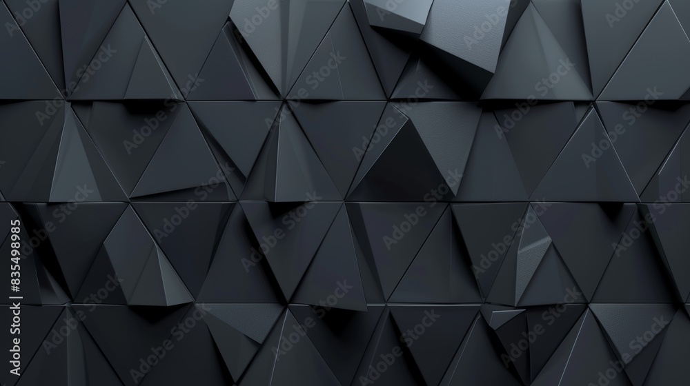 High tech, futuristic background with triangular blocks. Wall texture ...