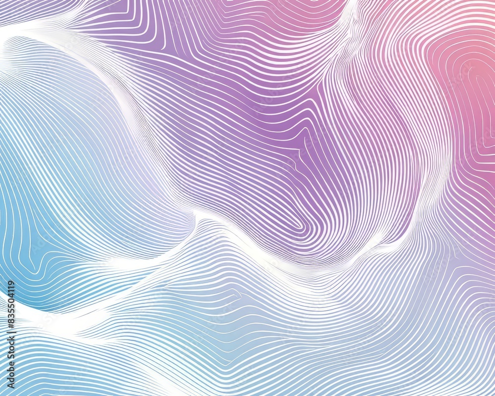 Gradient background with wavy lines in pastel tints Stock Illustration ...