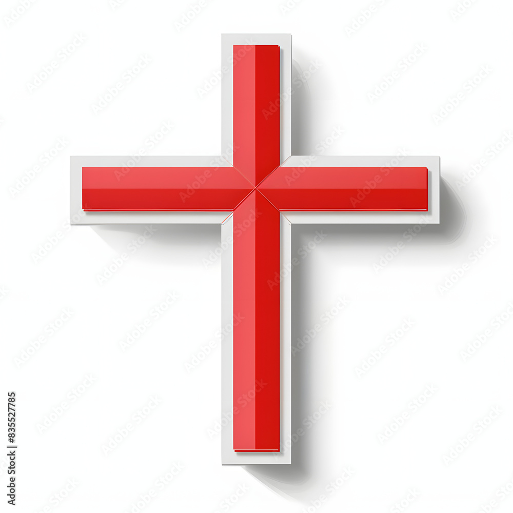Wrong cross sign paper craft illustration icon design sticker isolated ...