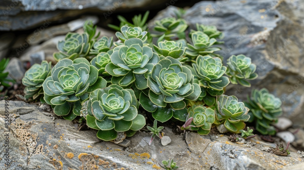 Aizoaceae plant Aptenia cordifolia known as sun rose low growing with ...