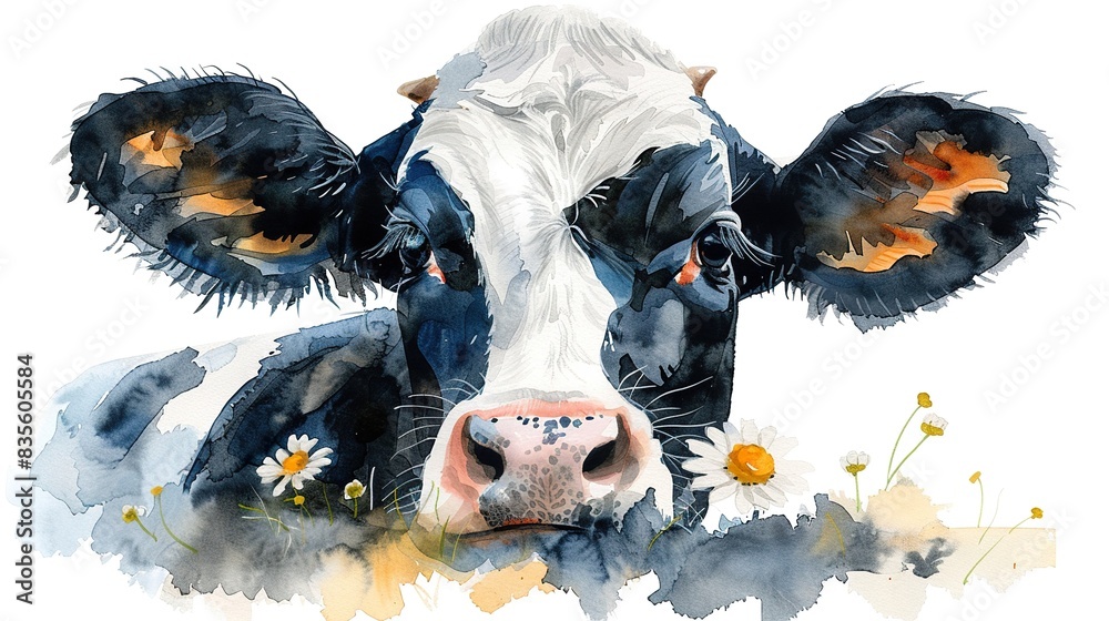 This watercolor painting of a cow is a perfect addition to any home or ...