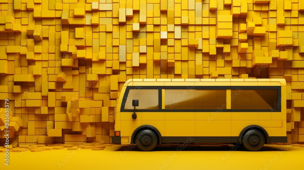 Discover a detailed highresolution texture of an iconic yellow school ...