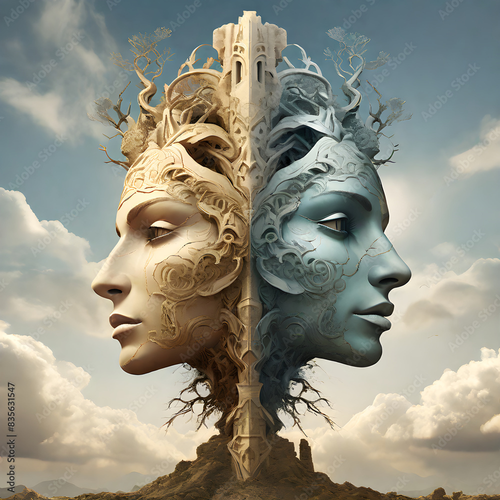 Janus, the two faces Roman anscient God. Janus woman version wallpaper ...