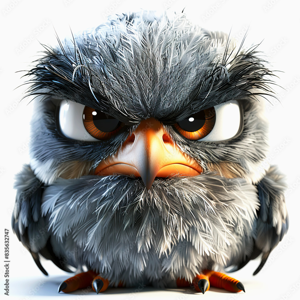 Cute Eagle cartoon illustration. Chibi Eagle wild cartoon Stock Photo ...