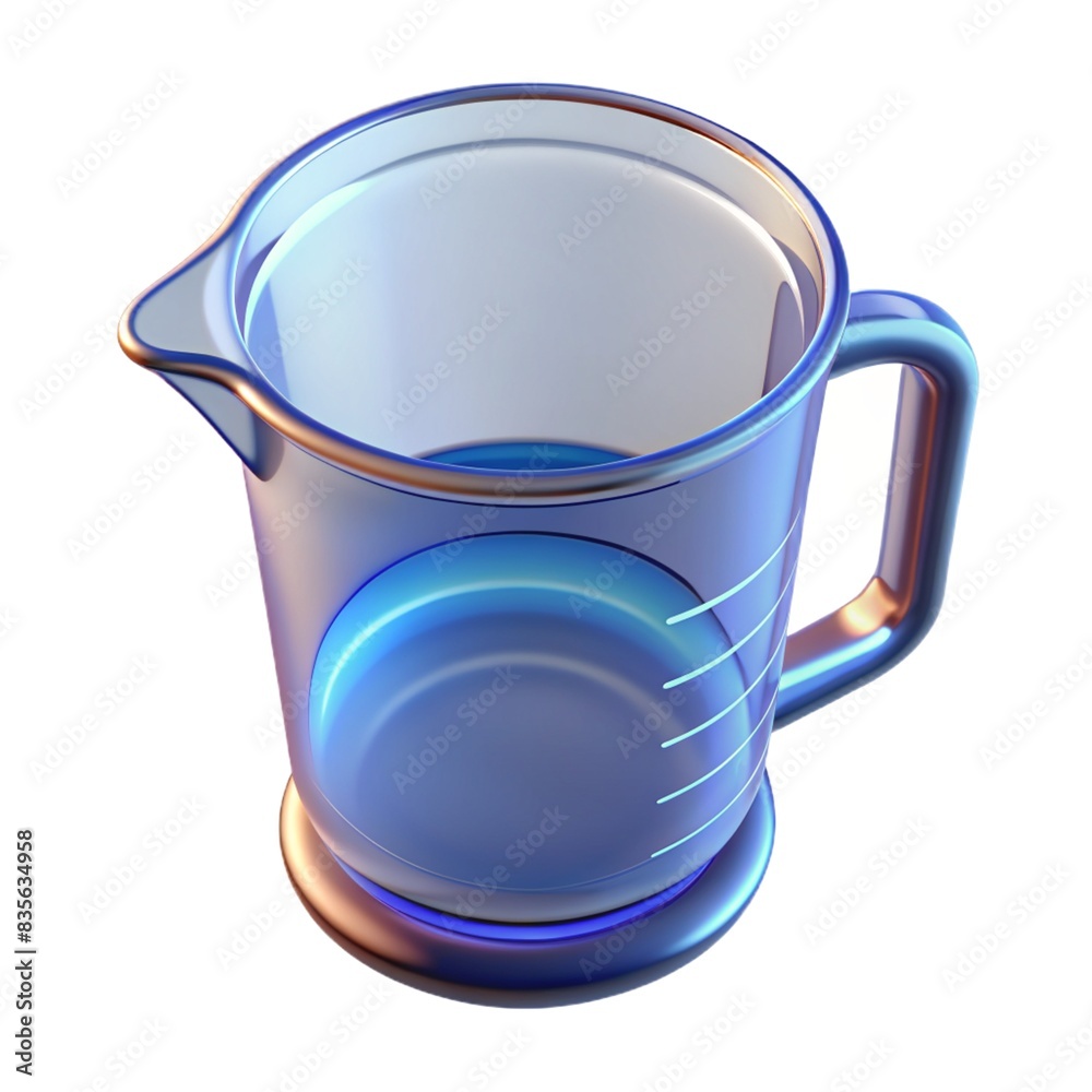 Transparent glass renders liquid measure visible Handle aids pouring ...