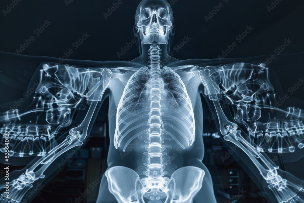 Harmonious balance between light and shadow in the X-ray image, super ...