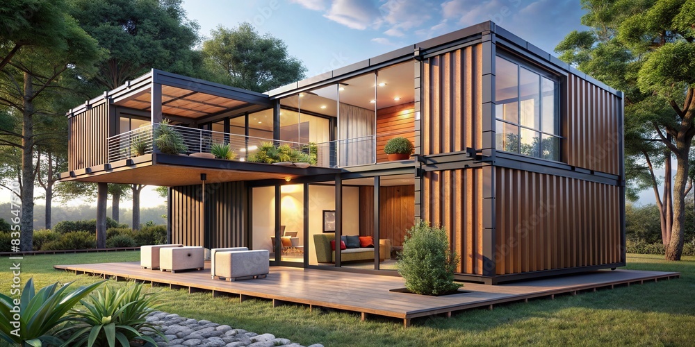 Modern shipping container house designed with innovative and ...