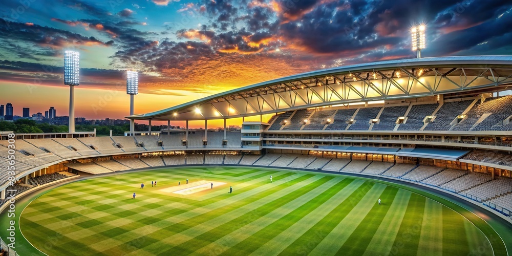 Cricket stadium with breathtaking architecture and size, cricket ...