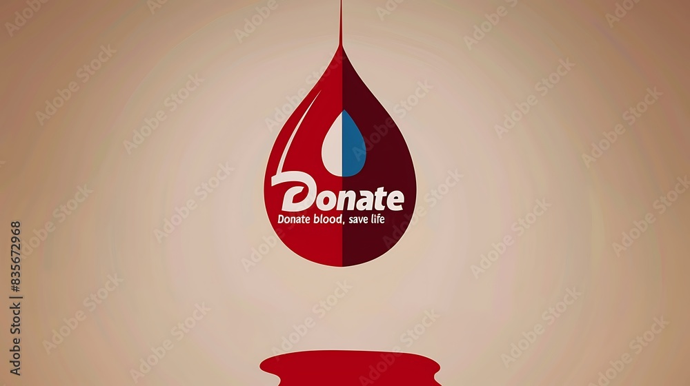 Develop a modern World Blood Donor Day poster. Incorporate a stylized ...