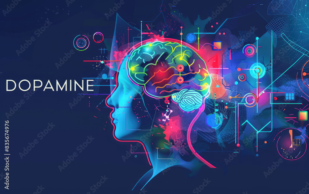 A human head with the brain highlighted, showing signs of frontal lobes ...