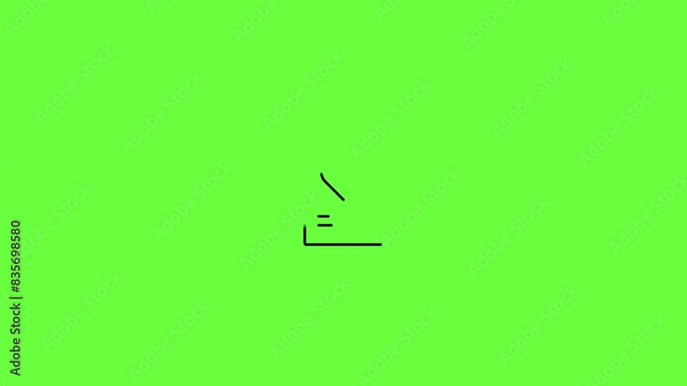 Black outline charity and donation 4k icon animation on Green screen ...