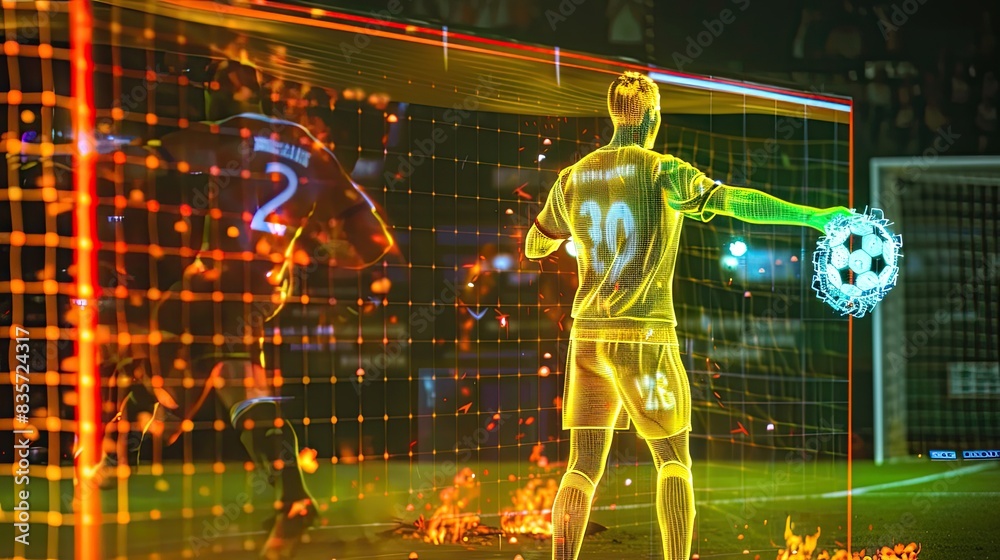 holographic display showing real-time player heat maps during a ...