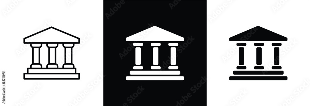 Bank icon set. Bank icon simple style. Banking icon for app and website ...