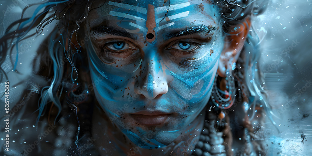 A high-definition wallpaper of Shiva, a revered deity in Hinduism ...