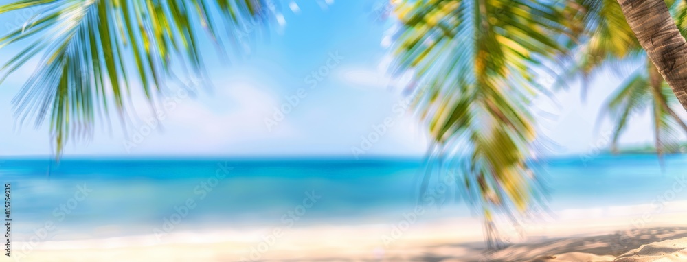 Beautiful beach background with golden sand and blue sky. Summer ...